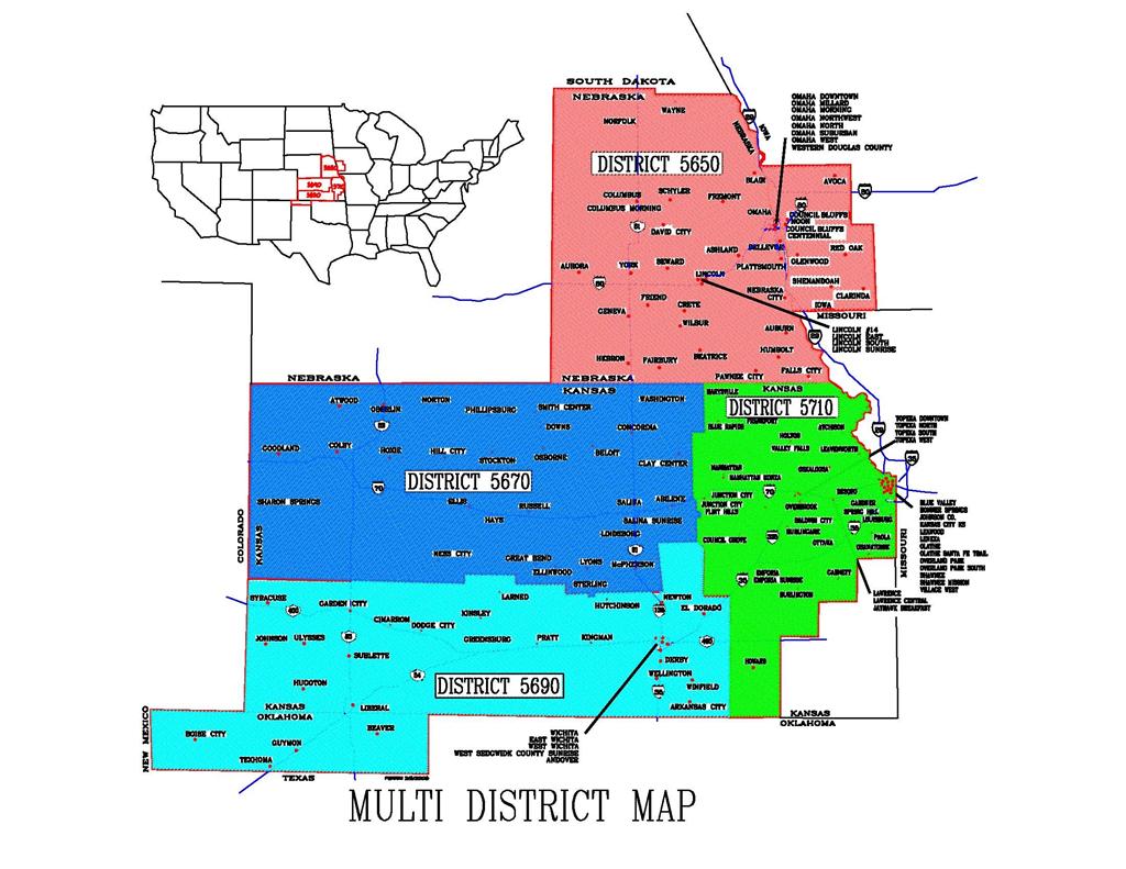 District and Zone Map | Rotary District 5650