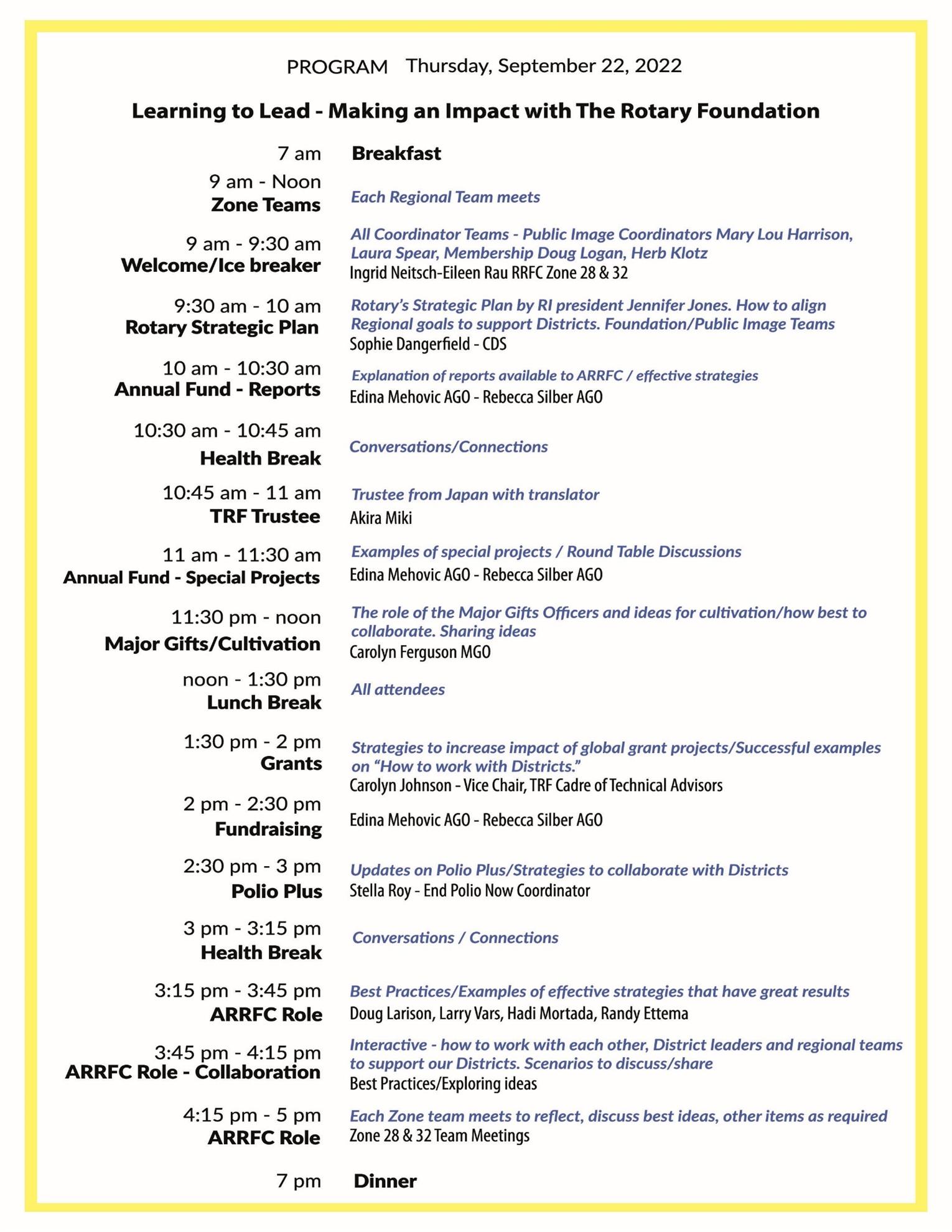 Zone Coordinators | Zones 28 & 32