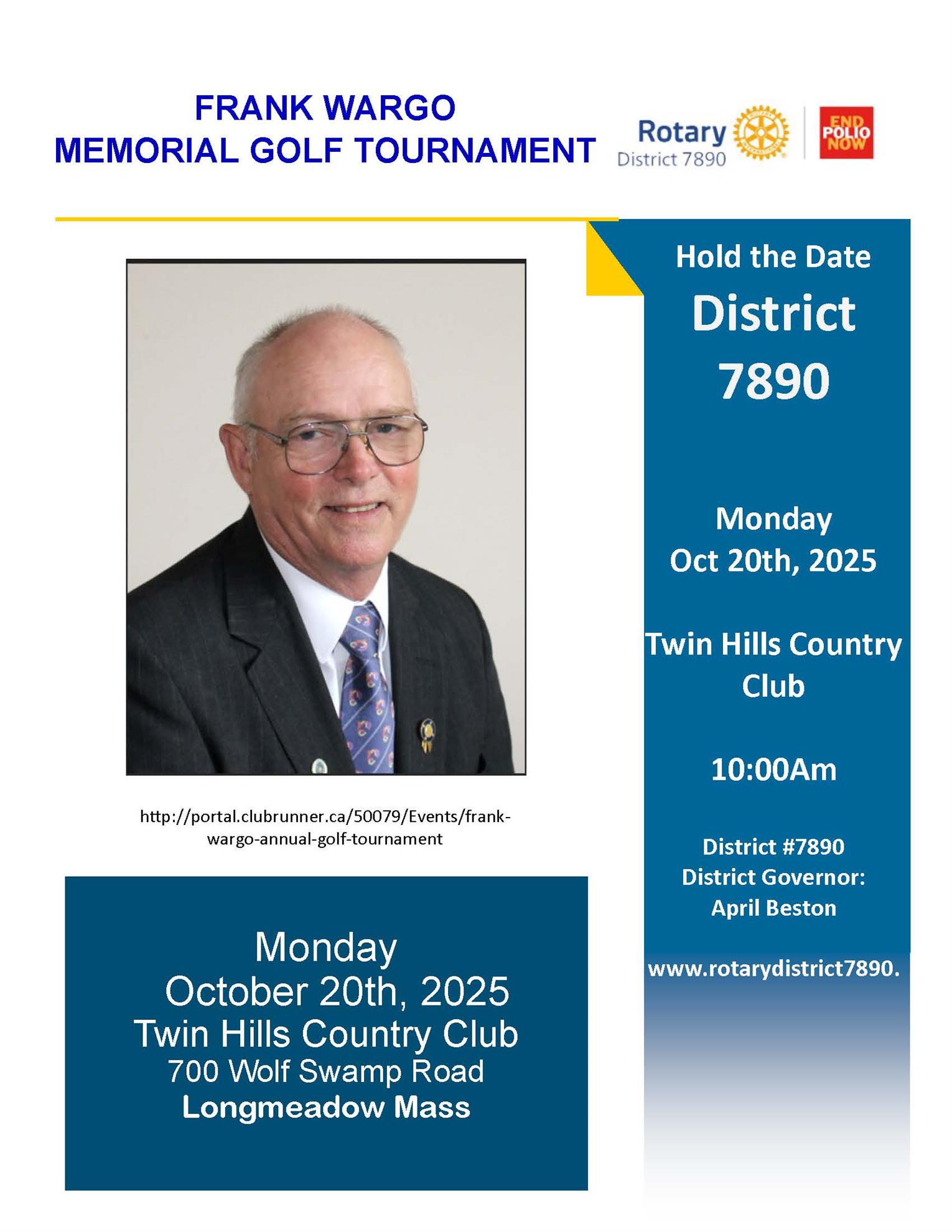 Frank Wargo Annual Golf Tournament | District 7890