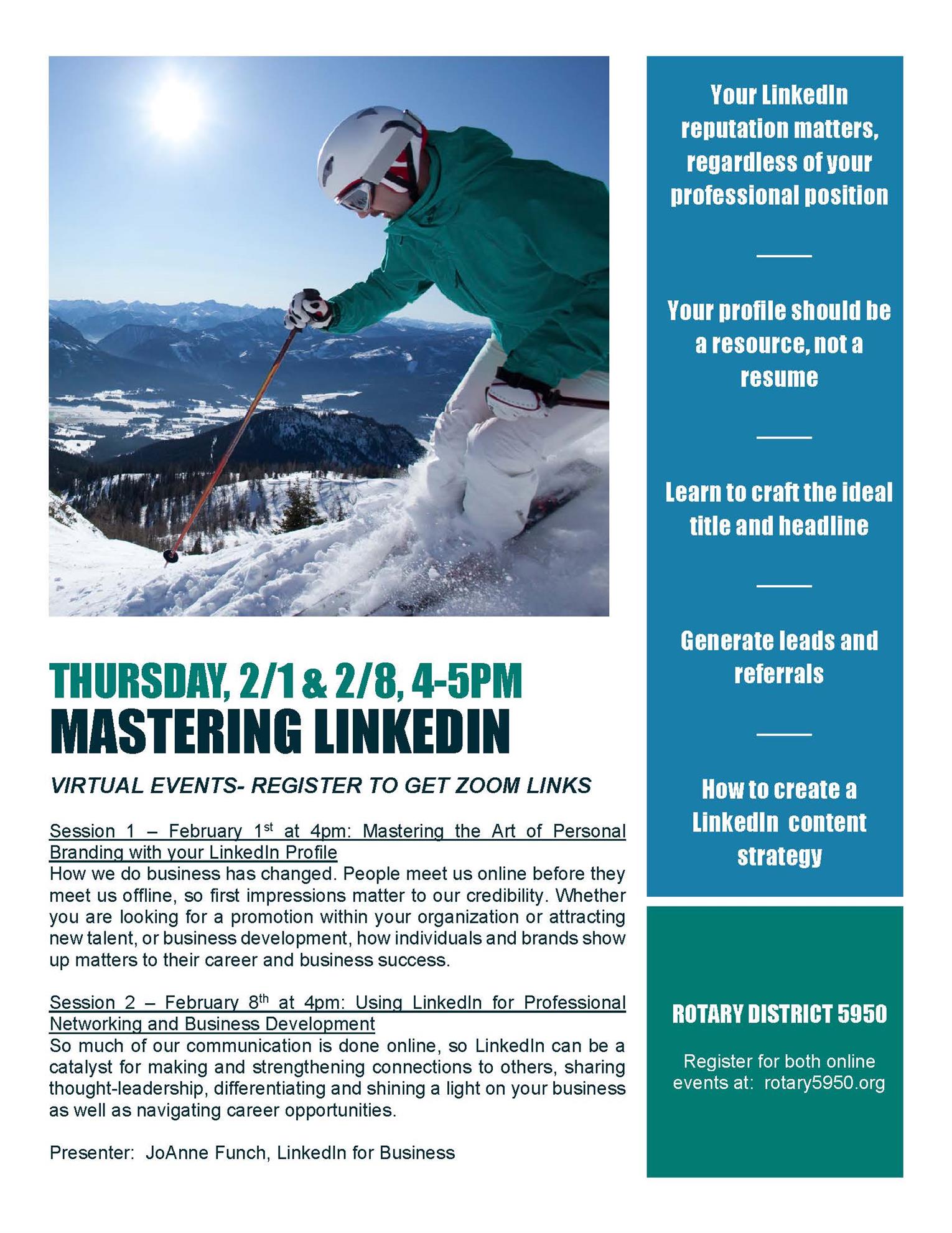 District will offer two Mastering LinkedIn Learning Sessions | District ...
