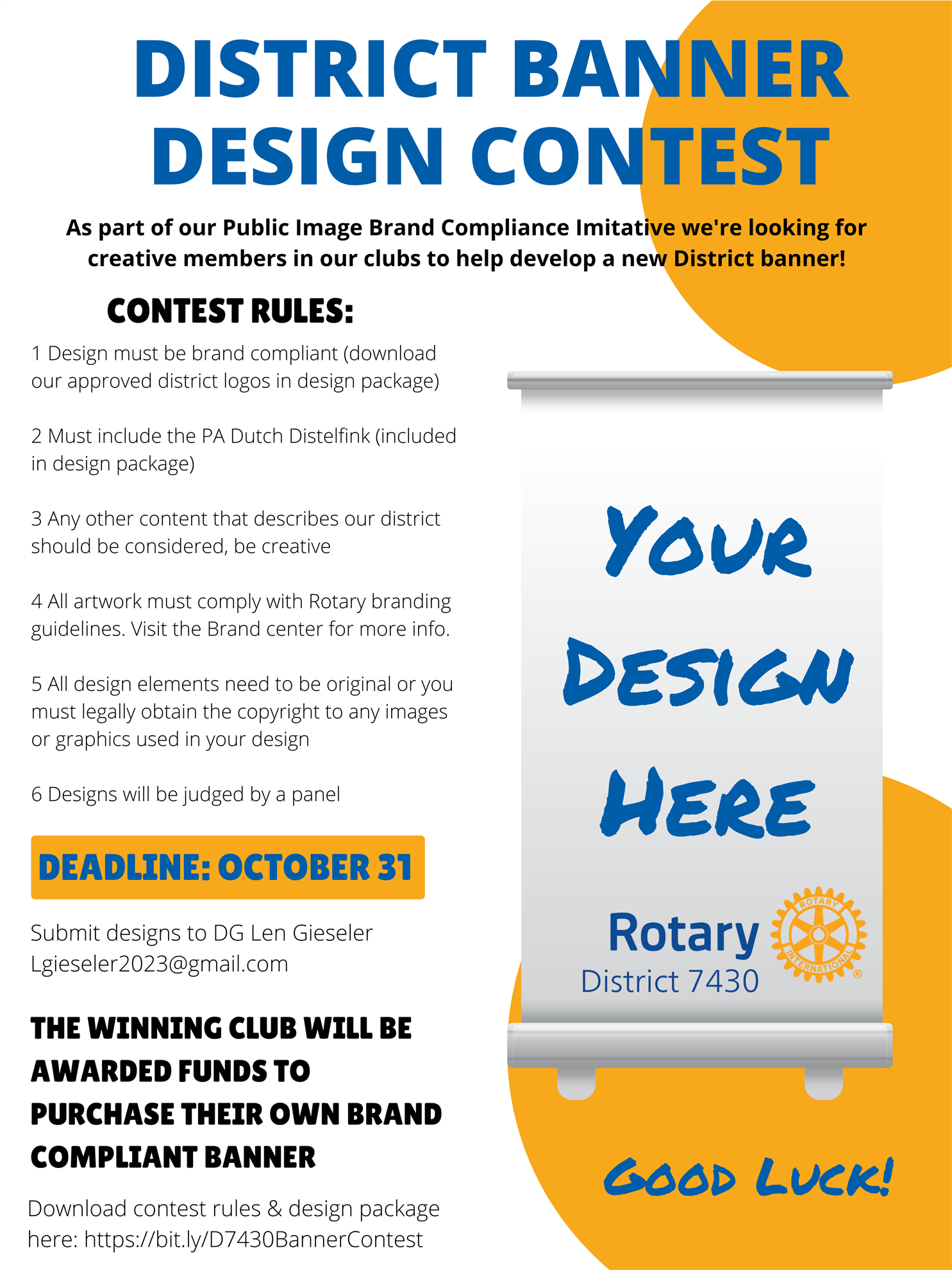 District Banner Designer Contest | District 7430