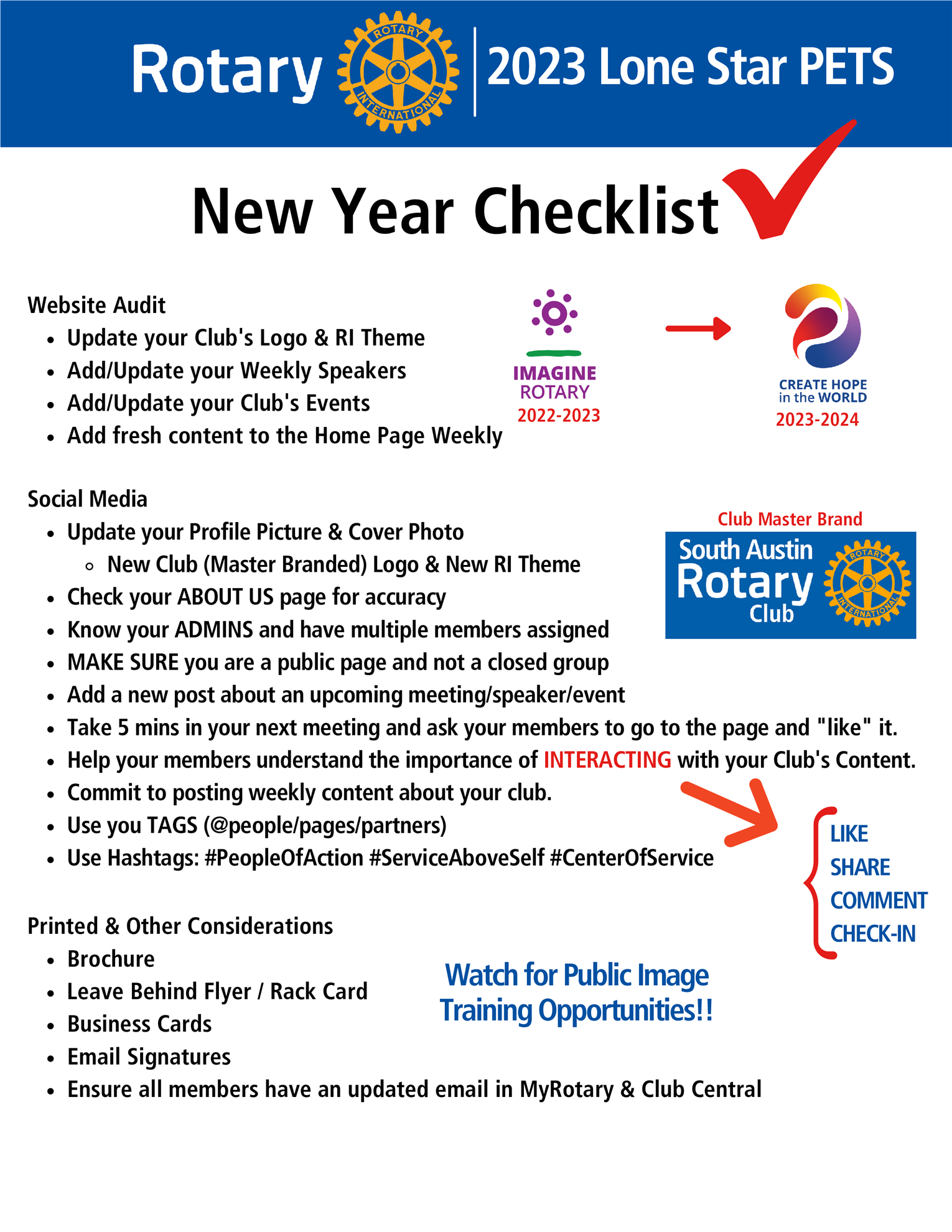 New Year's Checklist for Public Image | District 5930