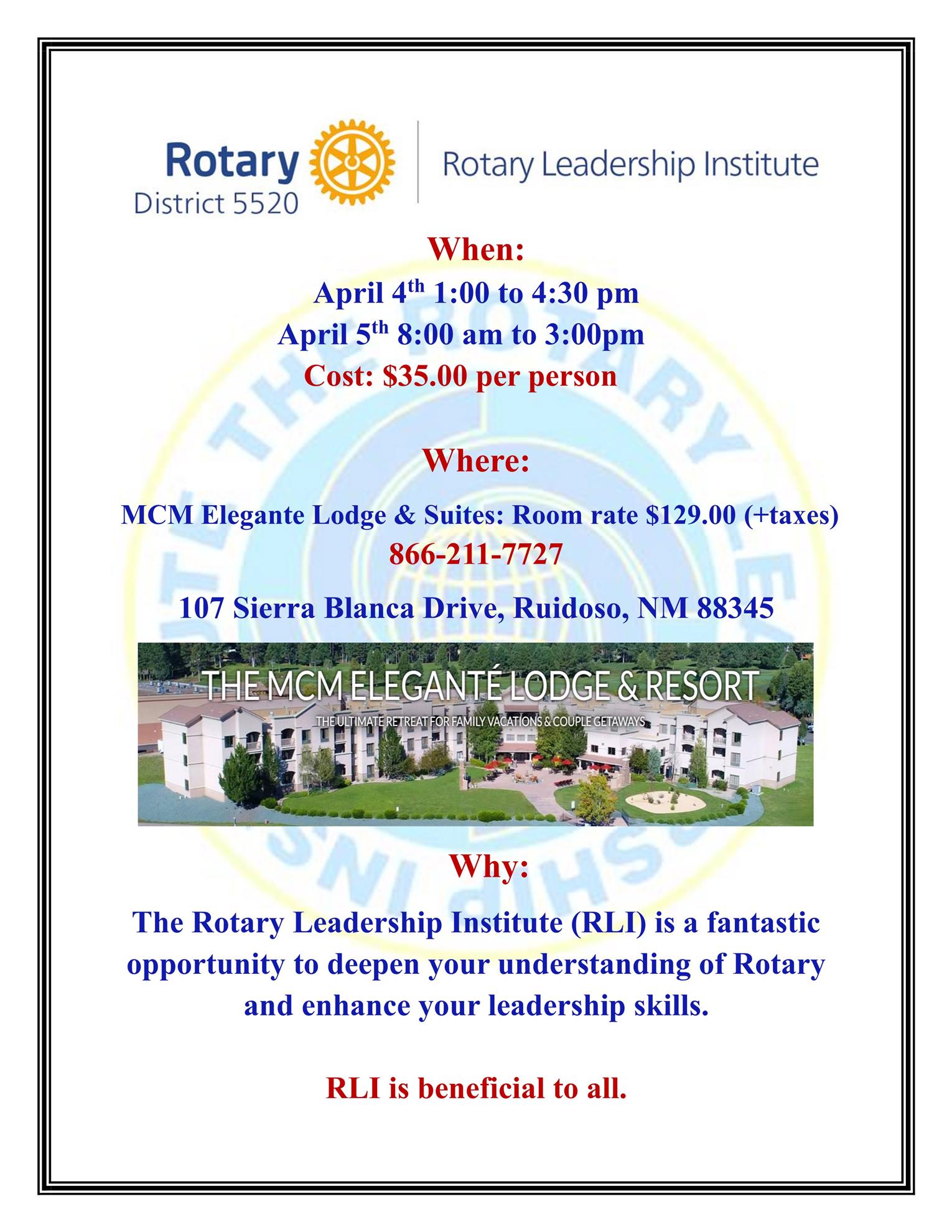 Rotary Leadership Institute | District 5520