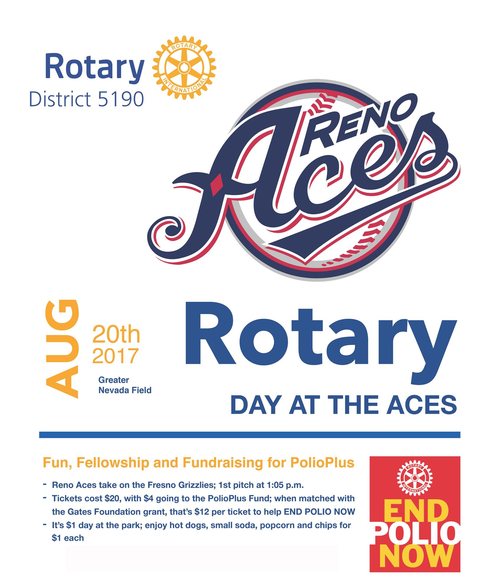 SAVE THE DATE FOR ROTARY DAY AT THE ACES | District 5190