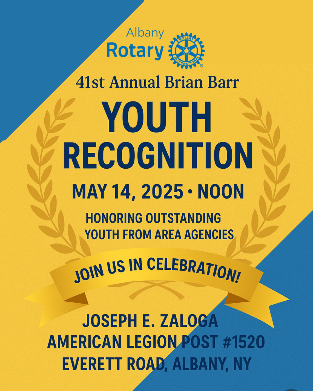 Albany Rotary Honoring Outstanding Youth on May 14 | CNY Rotary