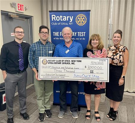 Utica Rotary Golf Outing Raises $3,000 for Hospice | CNY Rotary