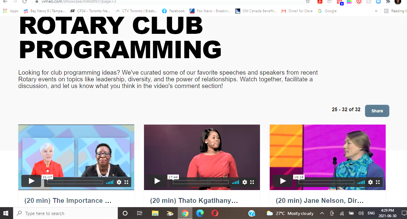 Rotary Club Programming Channel | District 7070