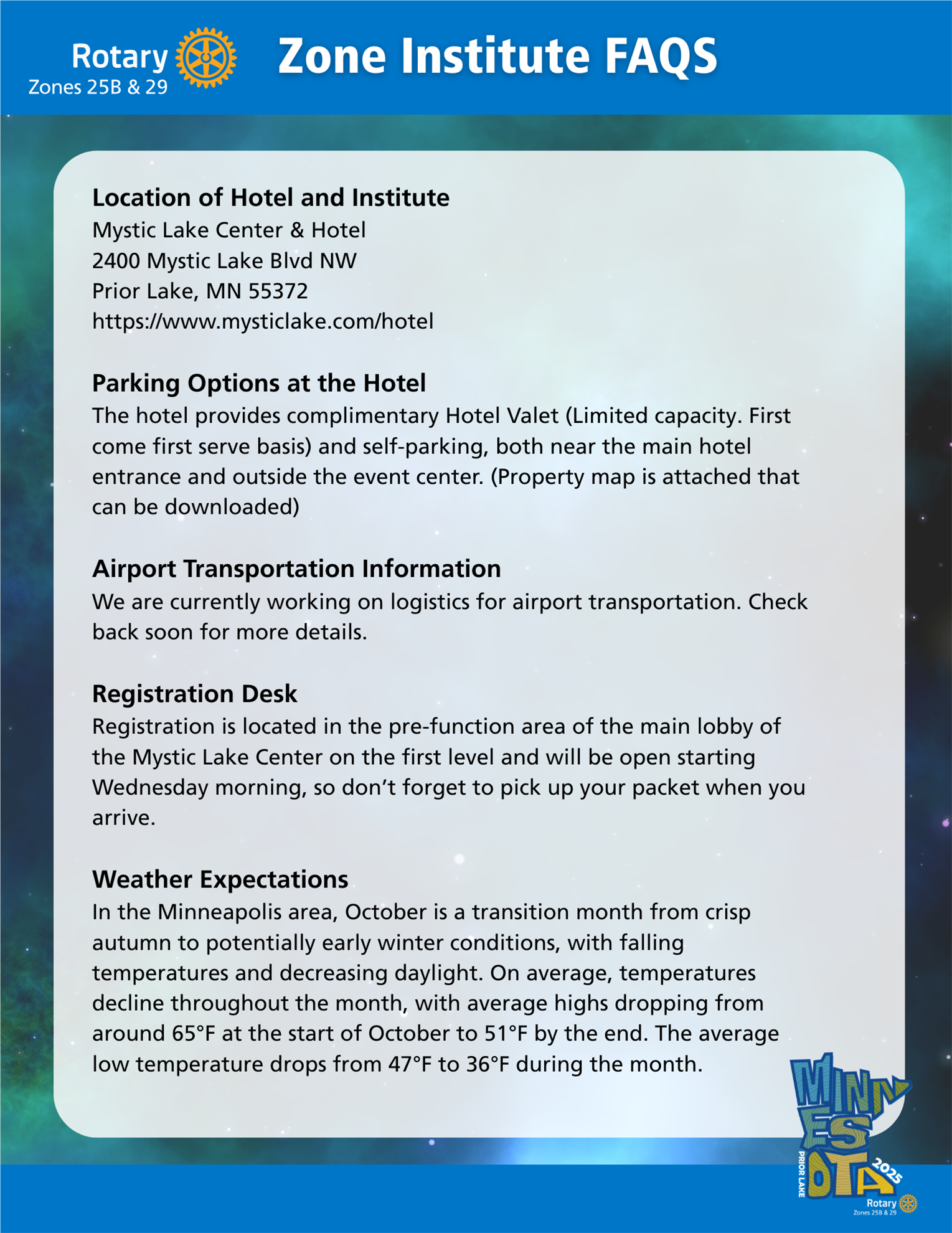 Home Page | Zones 25B & 29