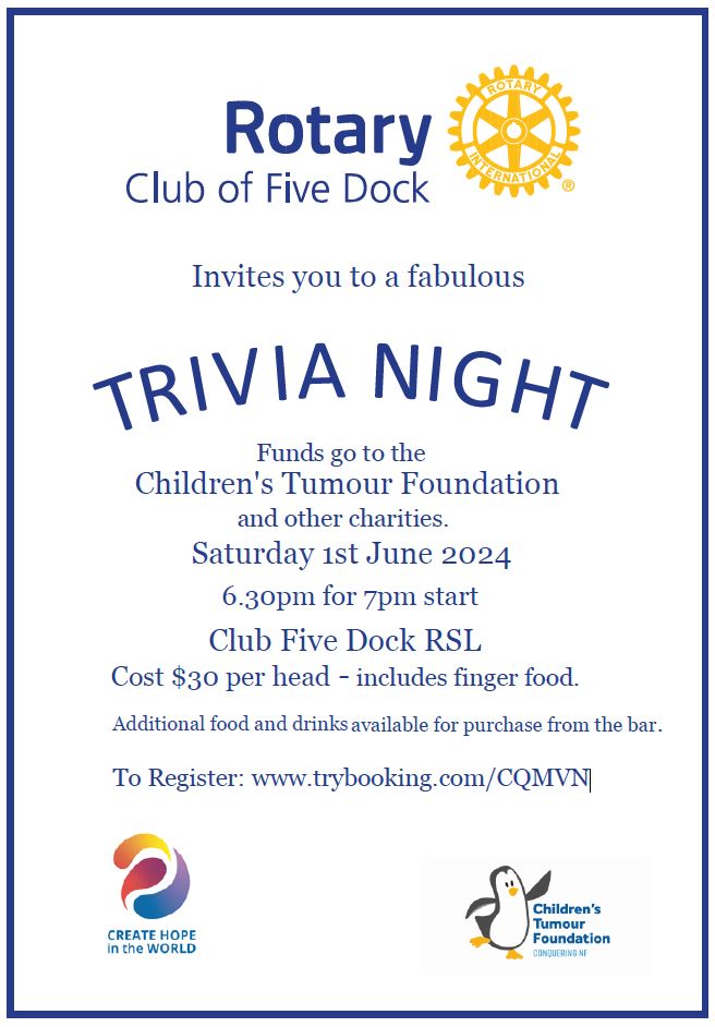 Five Dock Rotary Trivia Night | District 9675