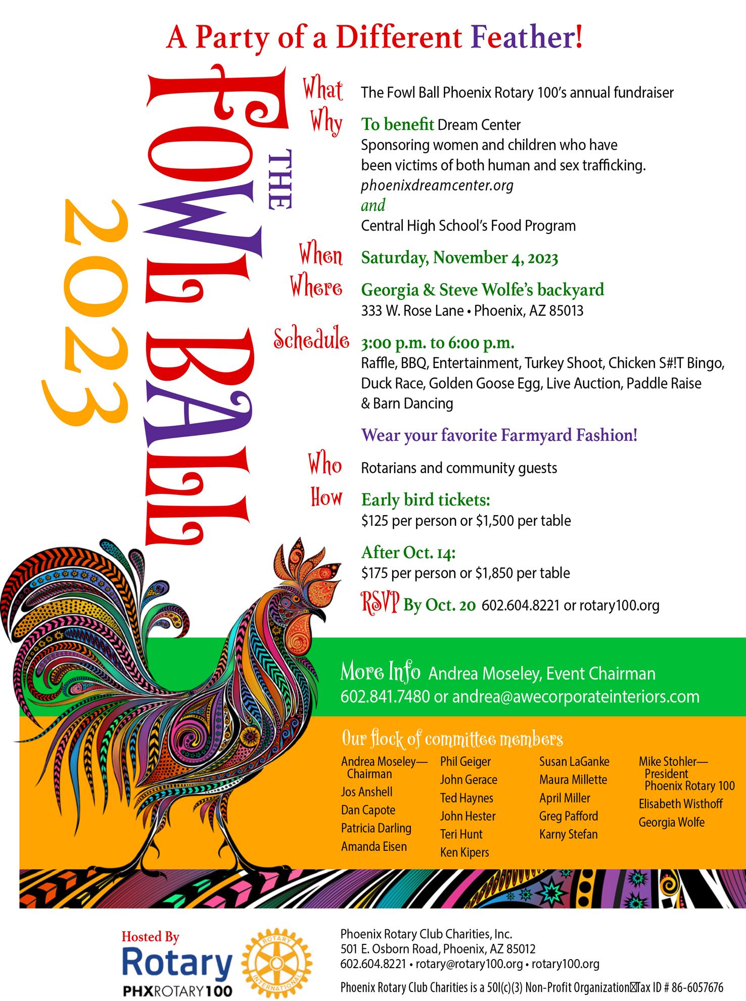 Phoenix 100 makes plans for Fowl Ball Fundraiser | District 5495