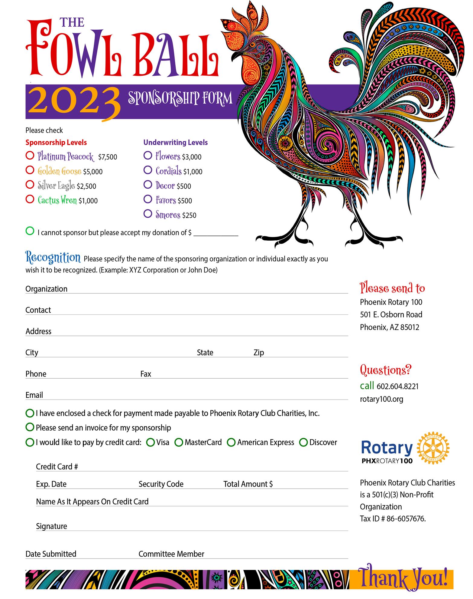 Phoenix 100 makes plans for Fowl Ball Fundraiser | District 5495