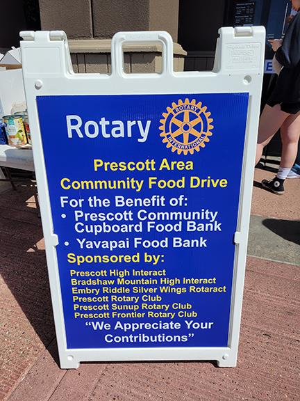 Prescott Rotary clubs combine to conduct local food drive | District 5495