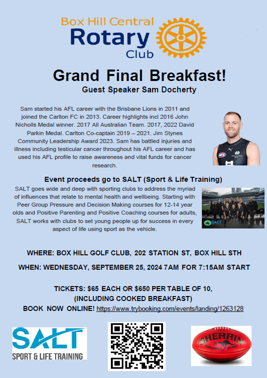 RC Box Hill Central - Grand Final Breakfast | District 9815