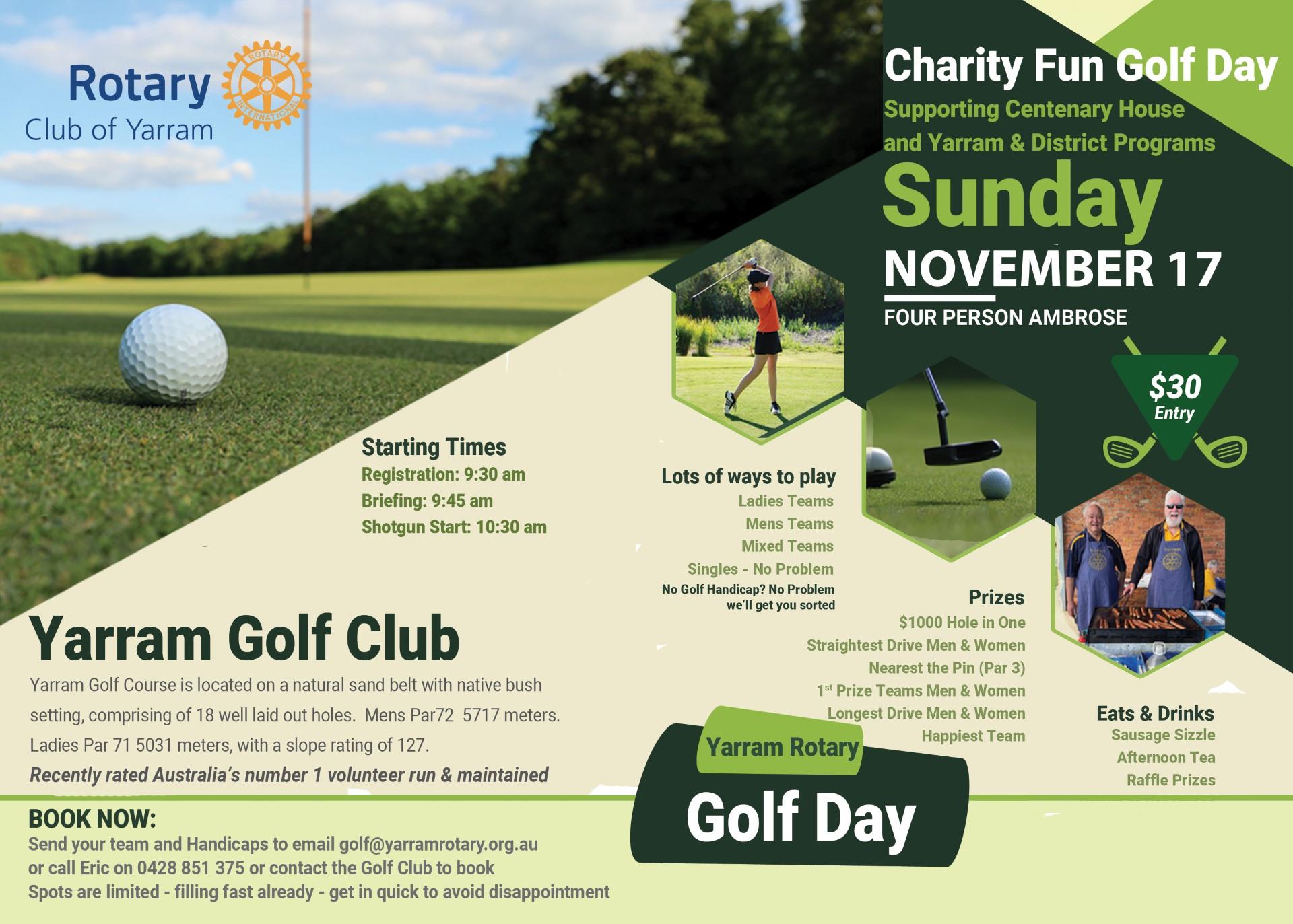 Yarram Rotary Charity Golf Day | District 9815