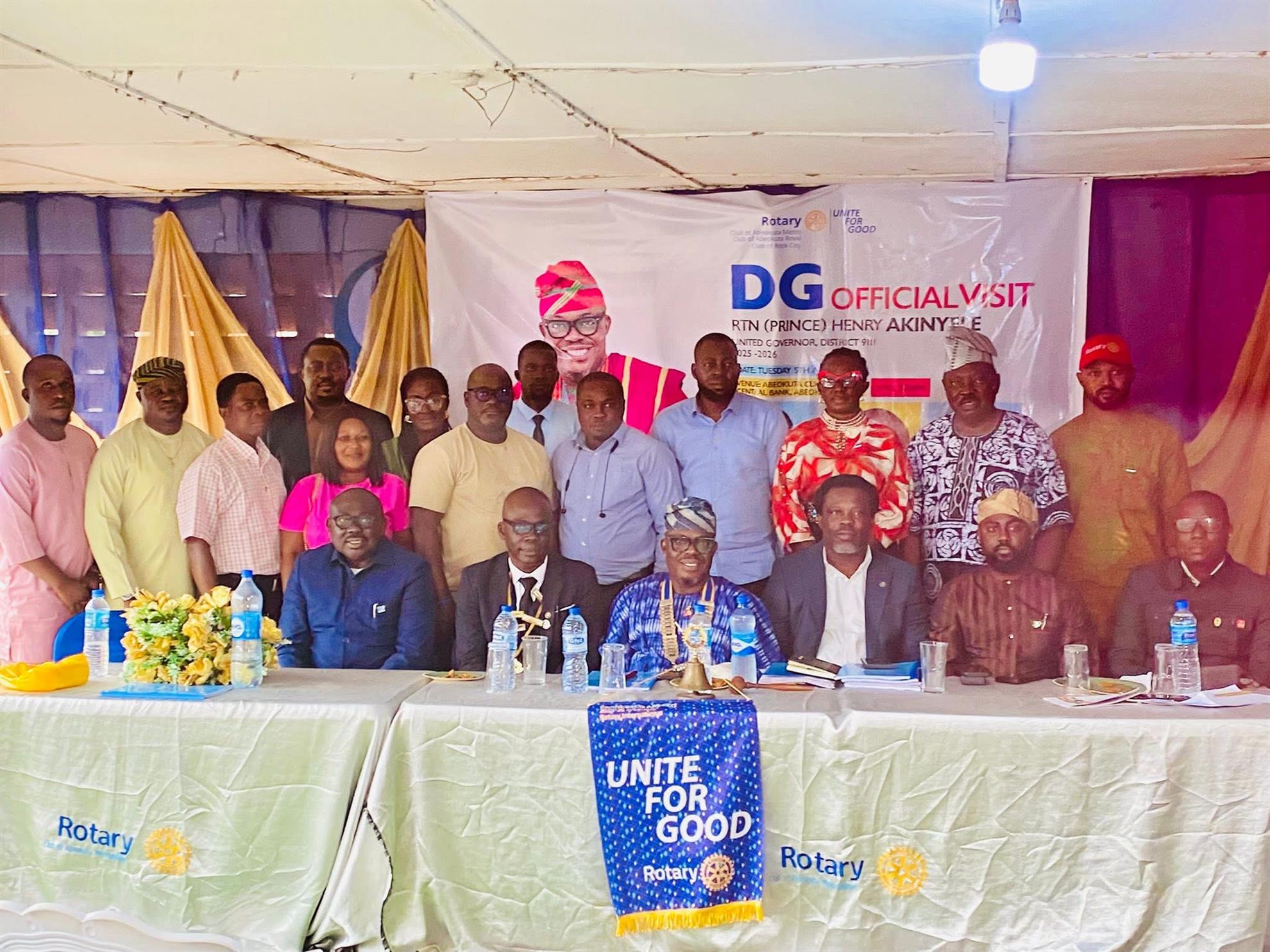 DG Akinyele Carries Out First Official Joint Visit to Clubs | District 9111