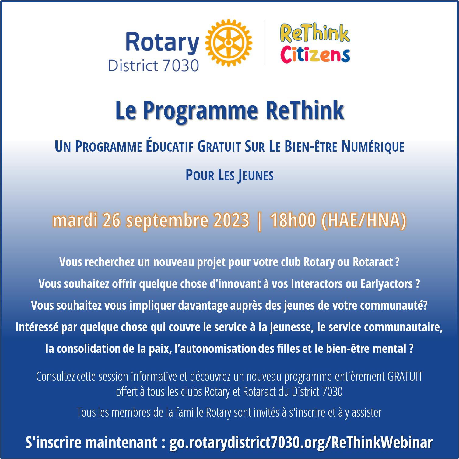 Rotary District 7030: An Introduction To The ReThink Curriculum For ...