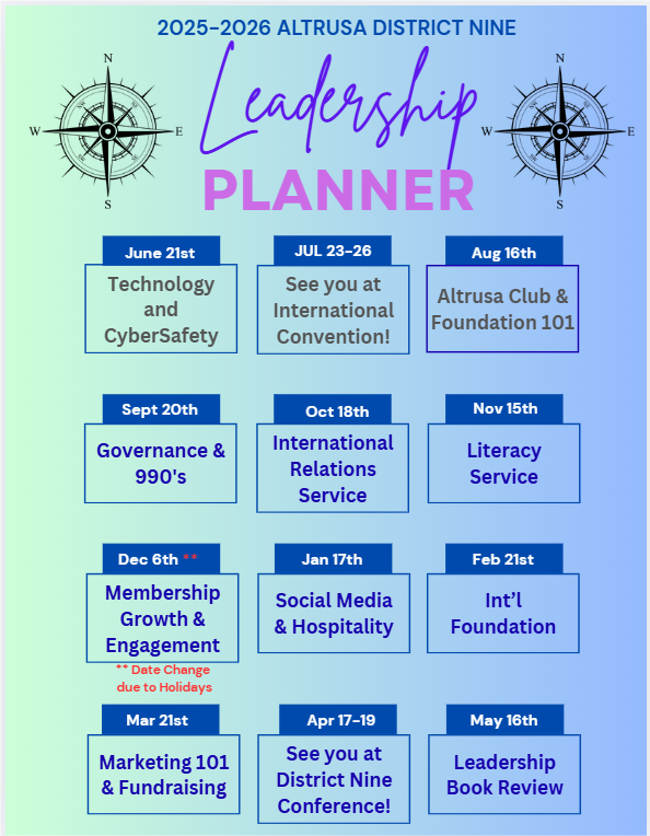 Super Saturday Training | Altrusa International District Nine