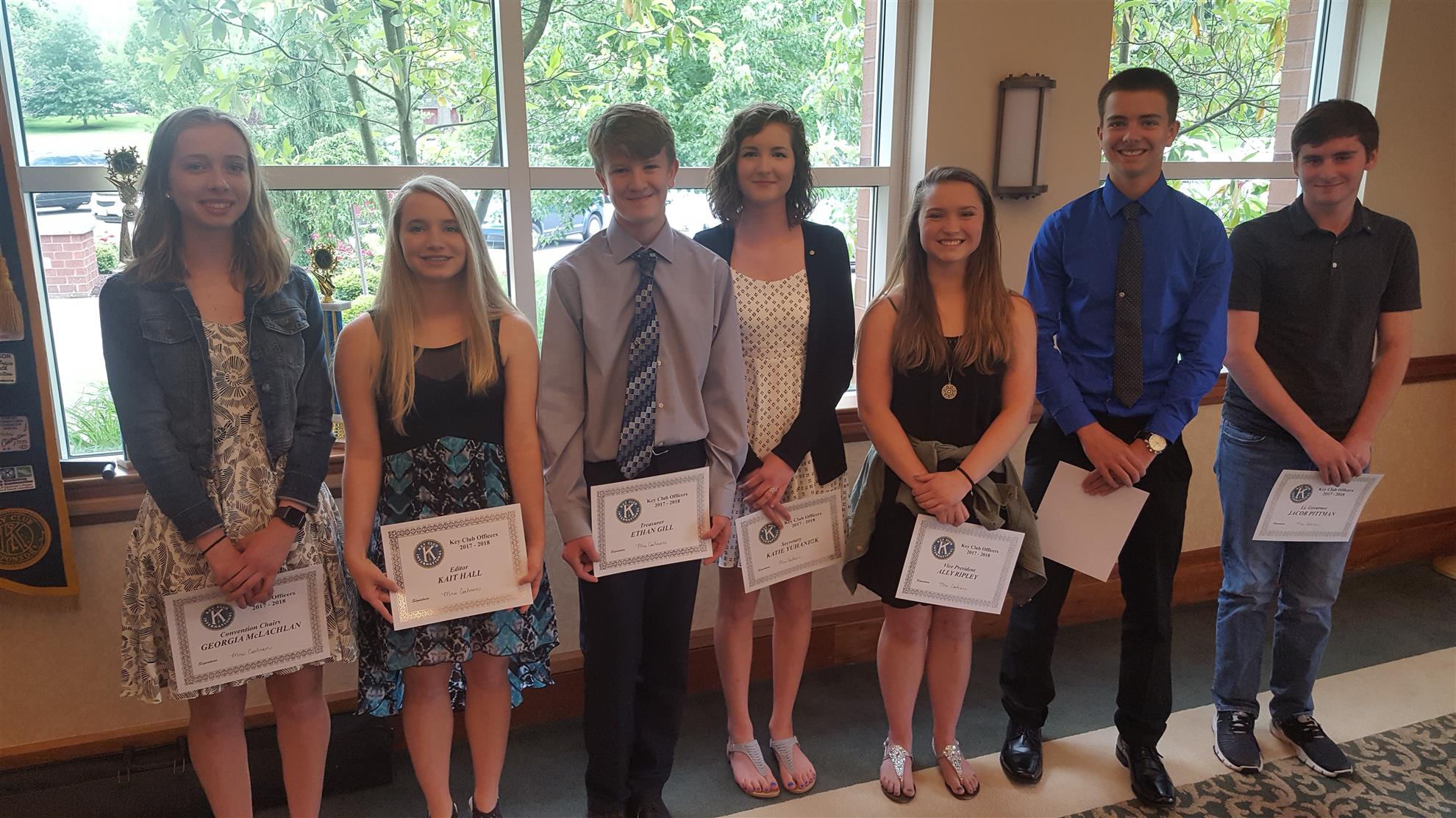 Salem Key Club Officer Induction | Kiwanis Club of Salem