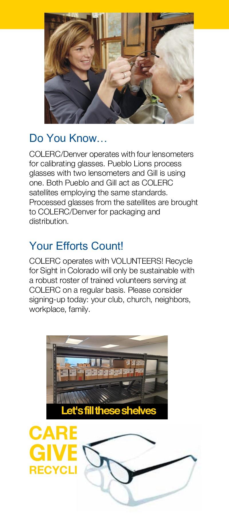 COLERC -Recycle For Sight Brochure | Lions Club of Denver