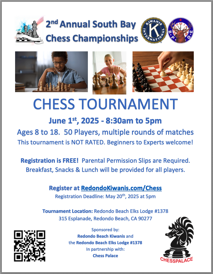 2025 Chess Tournament | Kiwanis Club of Redondo Beach