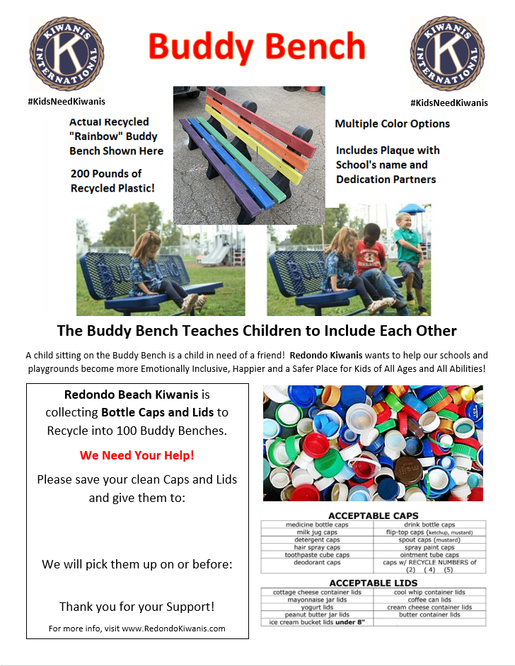 Buddy Benches | Kiwanis Club of Redondo Beach