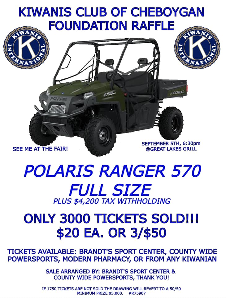 Polaris Ranger Raffle | Kiwanis Club of Cheboygan