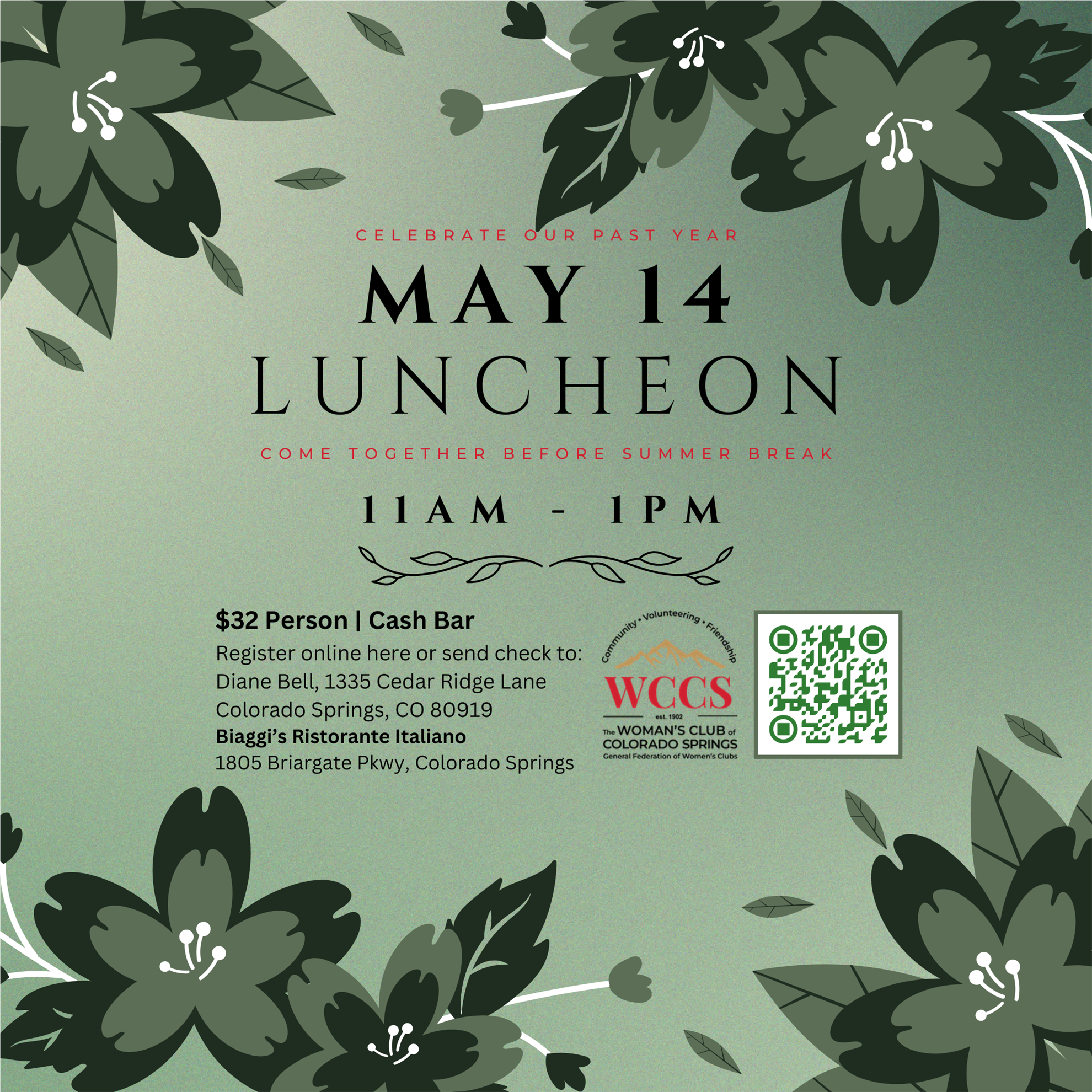 WCCS 2025 May Luncheon Celebration | Woman's Club of Colorado Springs