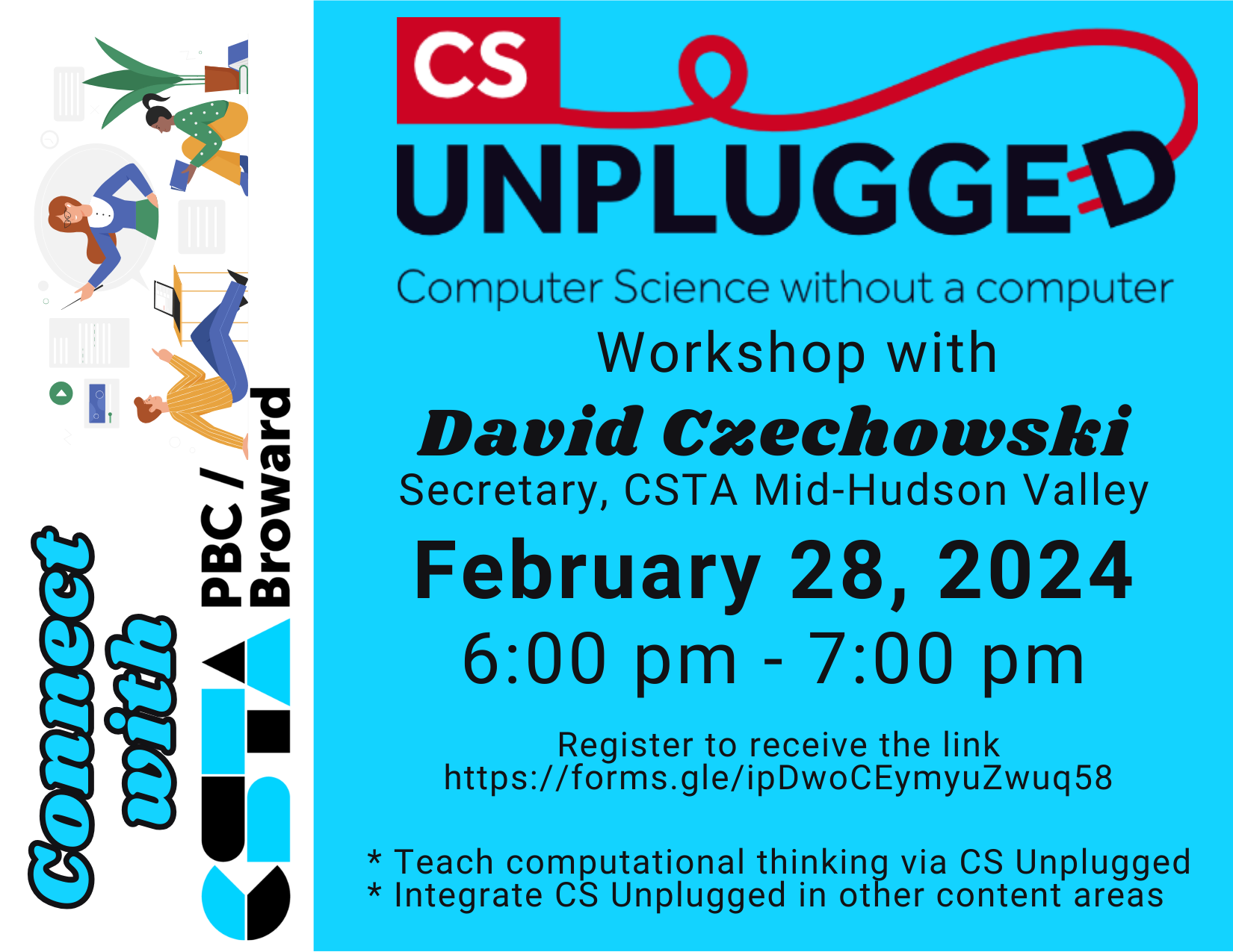 Cs Unplugged With David Czechowski Csta Pbc Broward Fl