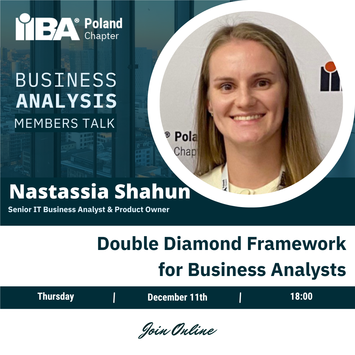 IIBA Members Talk #6 - Double Diamond Framework for Business Analysts | Poland