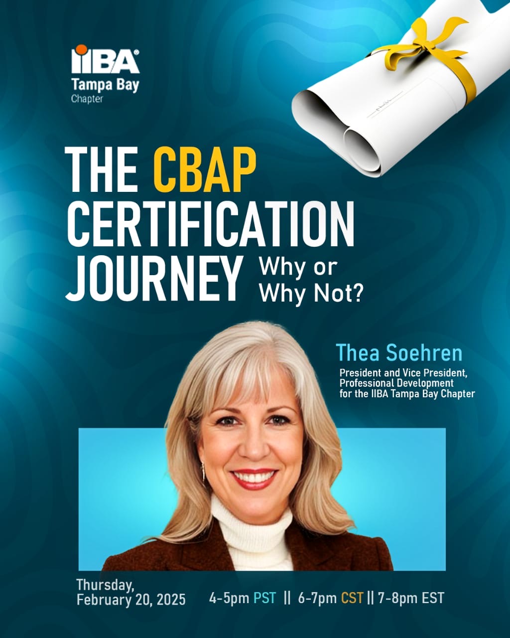 General Chapter Meeting - The CBAP Certification Journey - February 20 ...